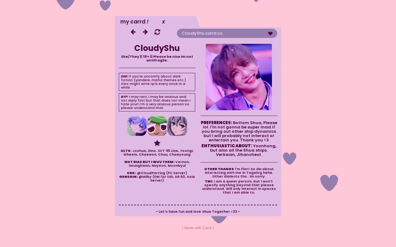 CloudyShu's Card